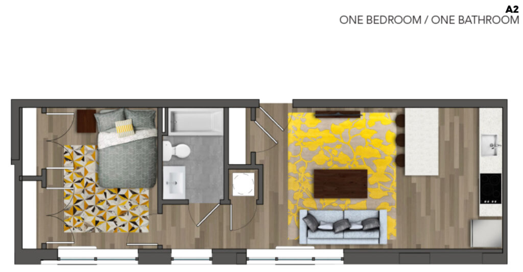 1Bedroom – Falls Bridge Lofts