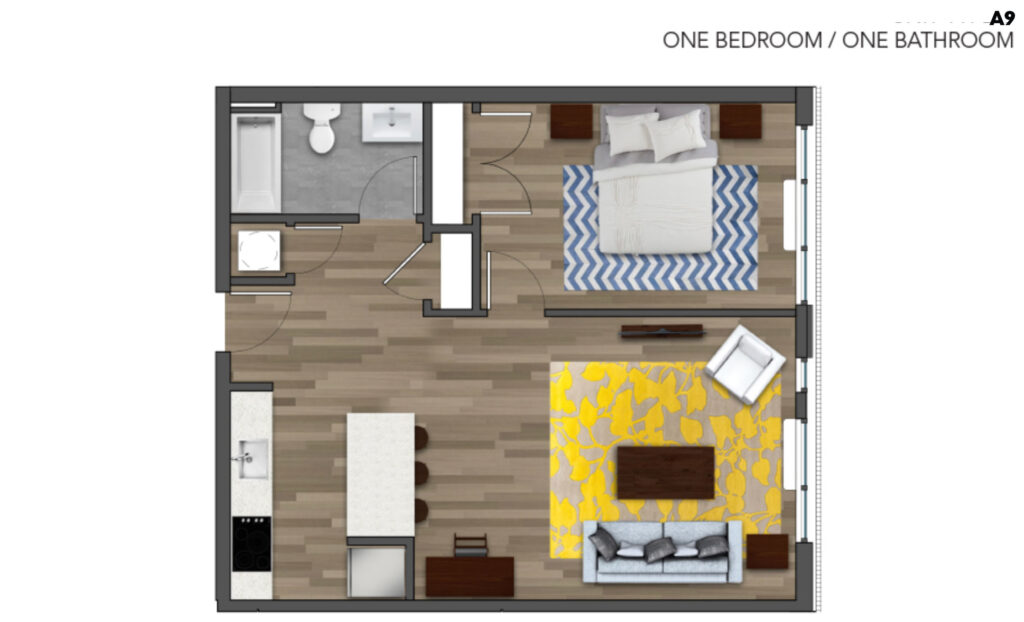 1Bedroom – Falls Bridge Lofts